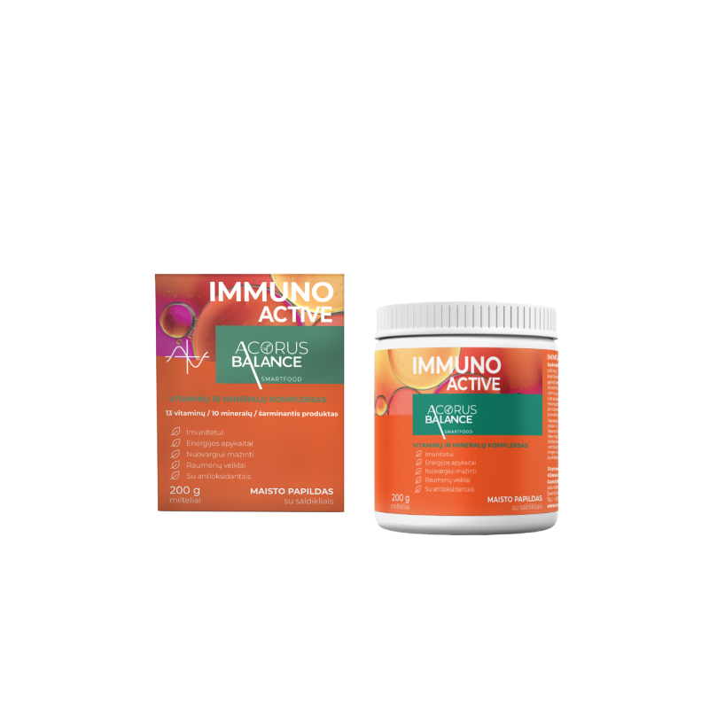 Acorus Balance Milteliai IMMUNO ACTIVE | Onelife.lt